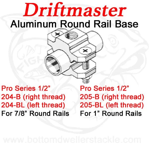 Driftmaster Pro Series Rod Holder Bases 204-B 204-BL 205-B and 205-BL ...