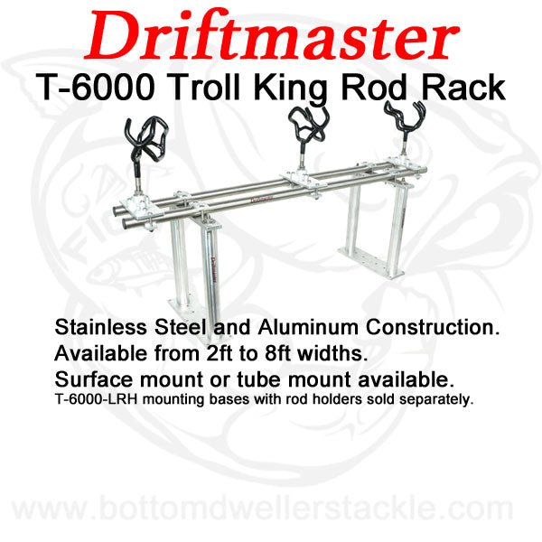 Driftmaster T-6000 Series Troll King Ultimate Rod Rack System for Boat ...